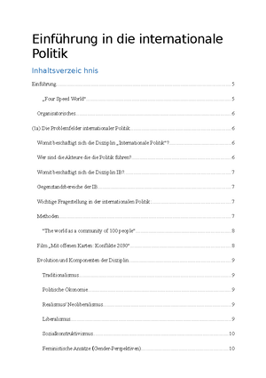 Internationale Politik - Theorien-Übersicht - Theorieschulen der ...