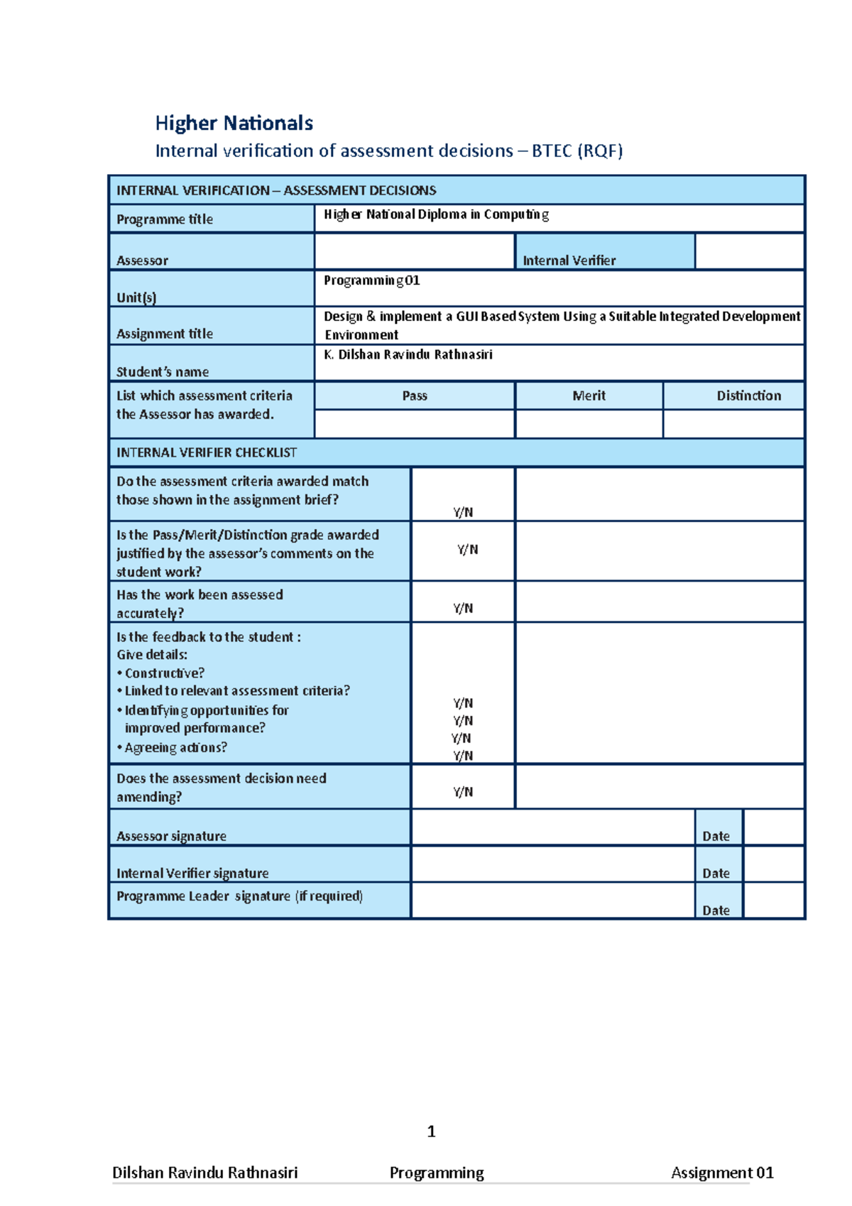 ONL00157754 hshdtqdiqewfubfiu3 - Higher Nationals Internal verification ...