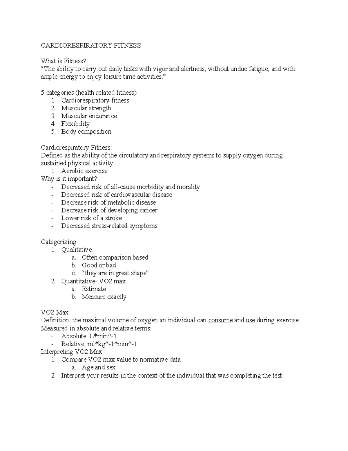 Module 6: Exercise Psysiology - CARDIORESPIRATORY FITNESS What is Fitness? “The ability to carry ...