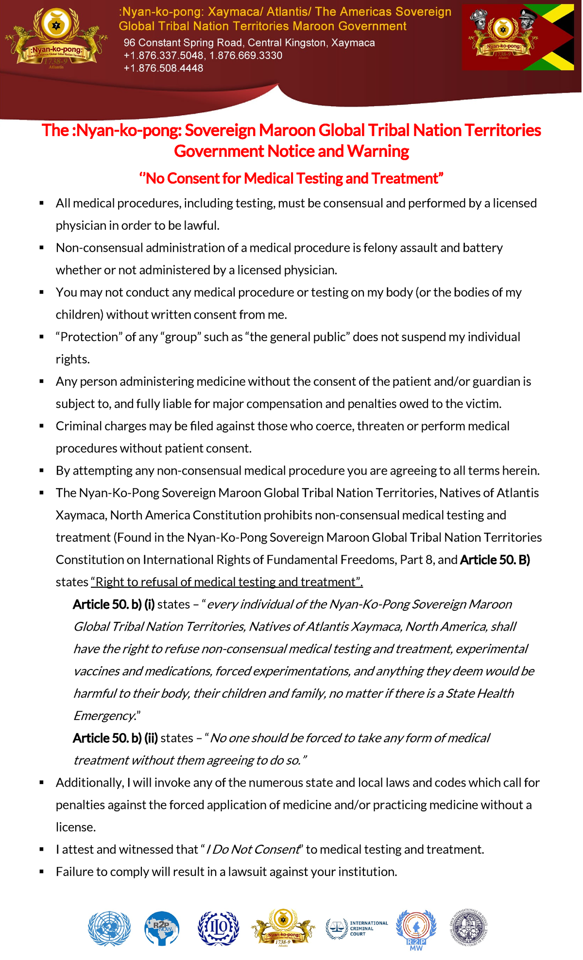 Maroon Right To Refuse Medical Intevention form - The :Nyan-ko-pong ...