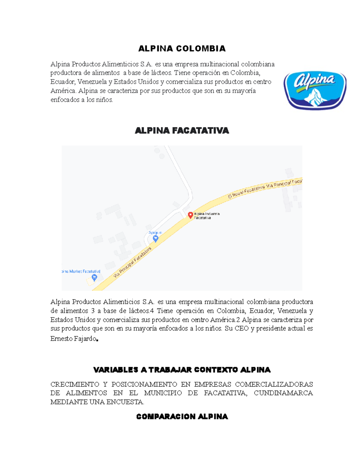 Alpina Colombia - ALPINA COLOMBIA Alpina Productos Alimenticios S. es ...