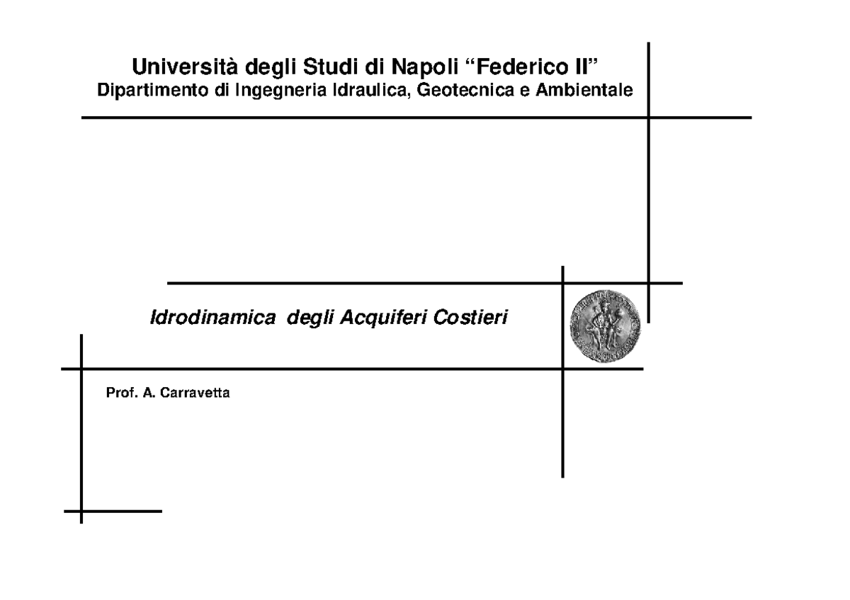 AA-SS-Acquiferi costieri - degli Studi di Napoli Dipartimento di ...