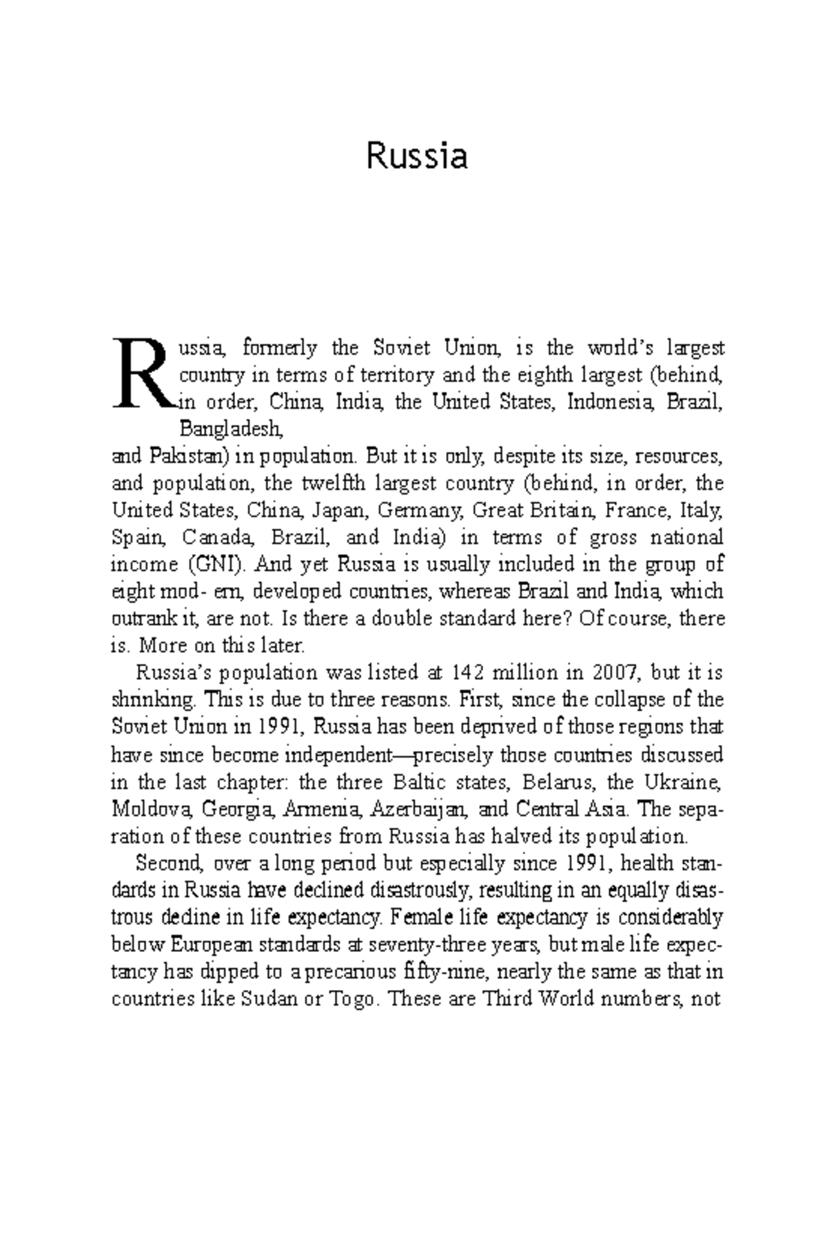 Russia Foreign Policy - Russia ussia, formerly the Soviet Union, is the ...