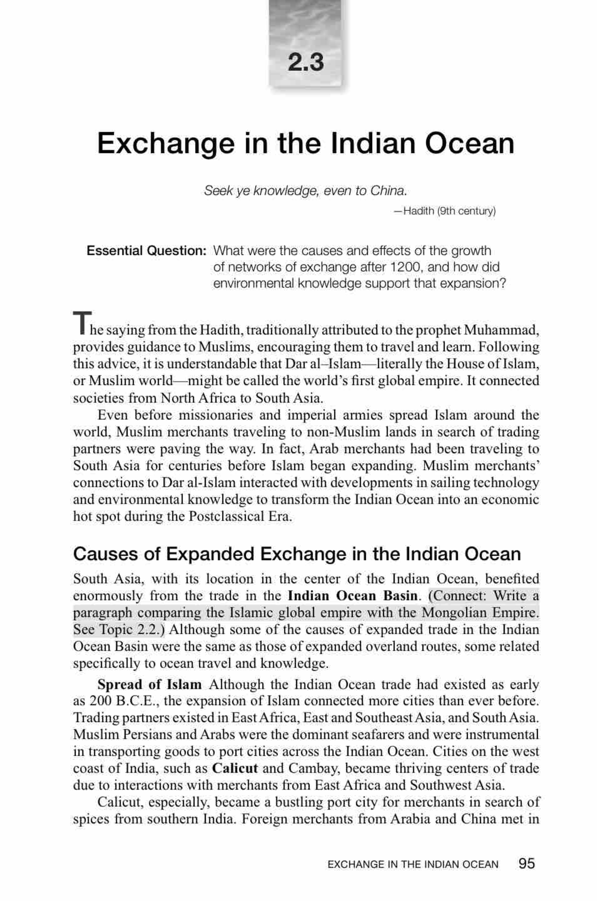 Amsco 2 - 2 Exchange in the Indian Ocean Seek ye knowledge, even to ...