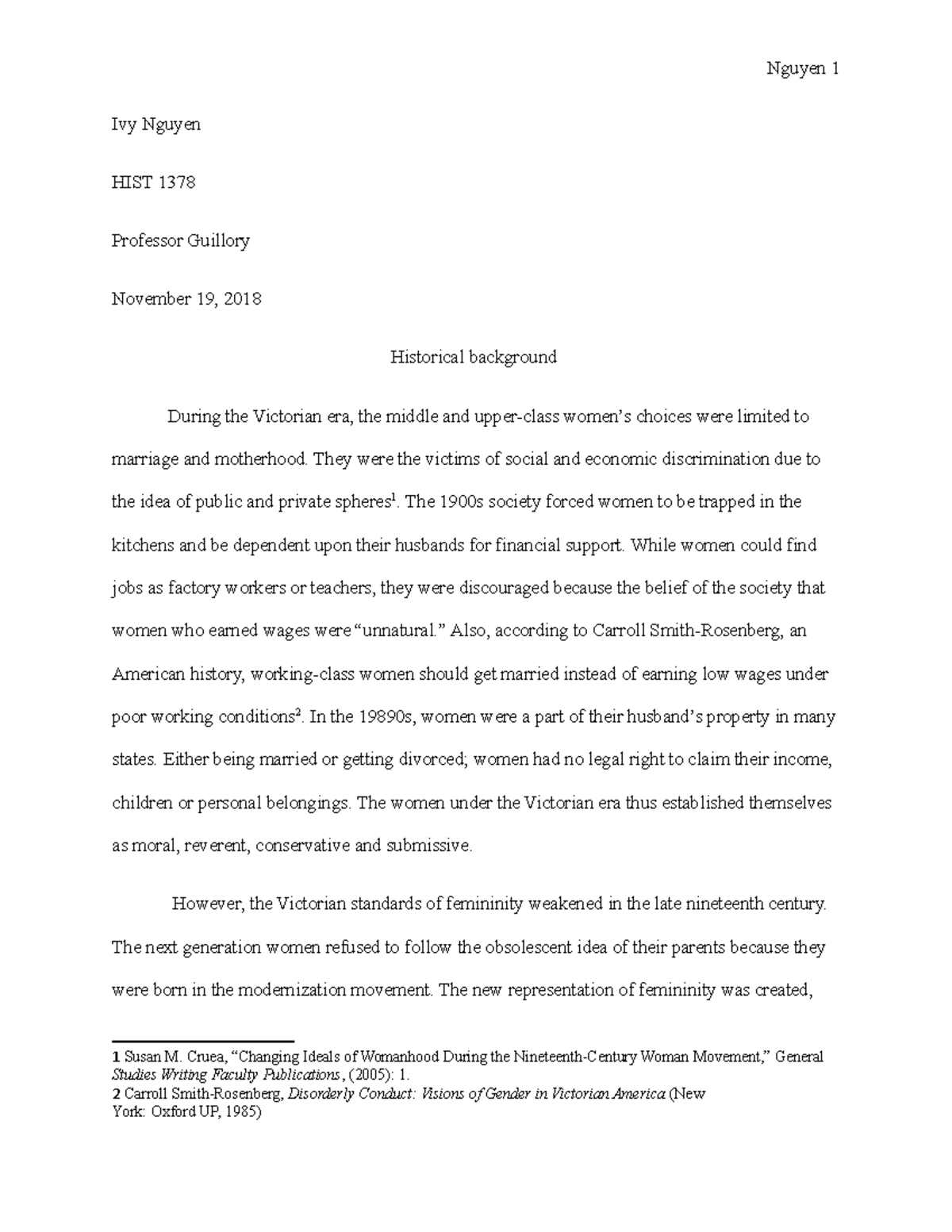 Historical background - Ivy Nguyen HIST 1378 Professor Guillory ...