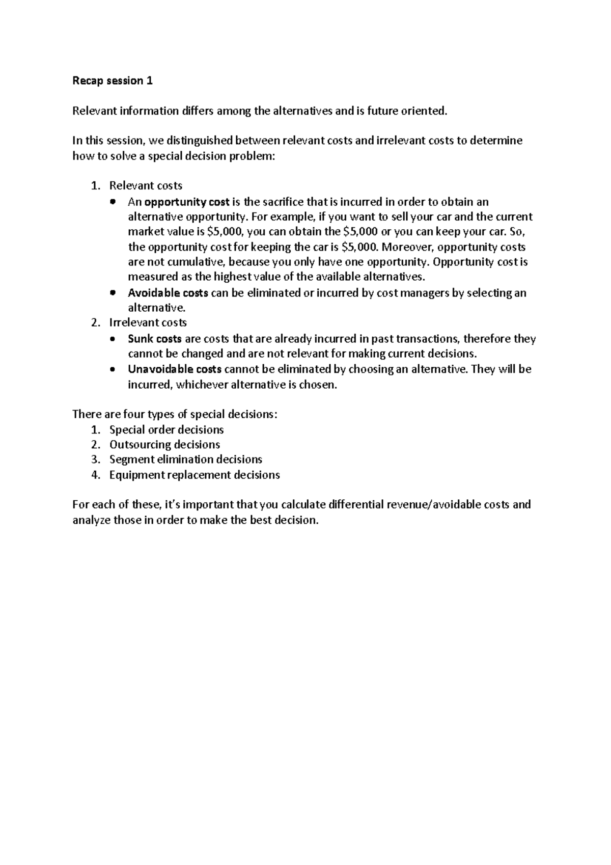 Recap 1 Summary Of One Of The Lectures Warning Tt Undefined Function 32 Recap Session 1