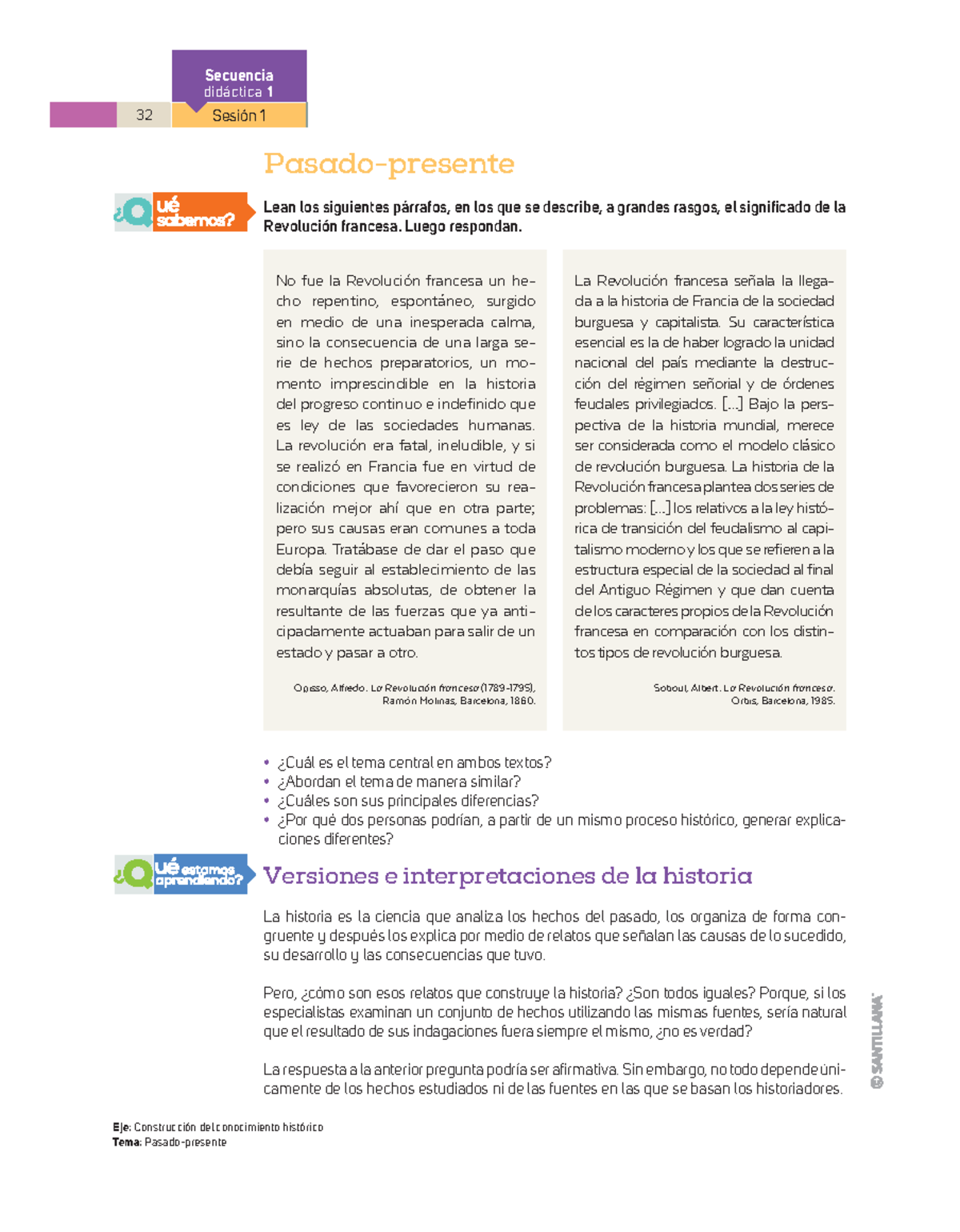 Libro de Historia 3er secundaria IMAH - Eje: Construcción del ...