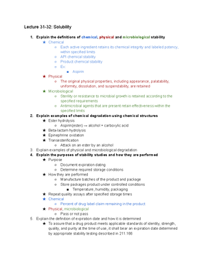 Stability 1 - Mcpherson - STABILITY 1 Definitions: (USP)- Stability is ...