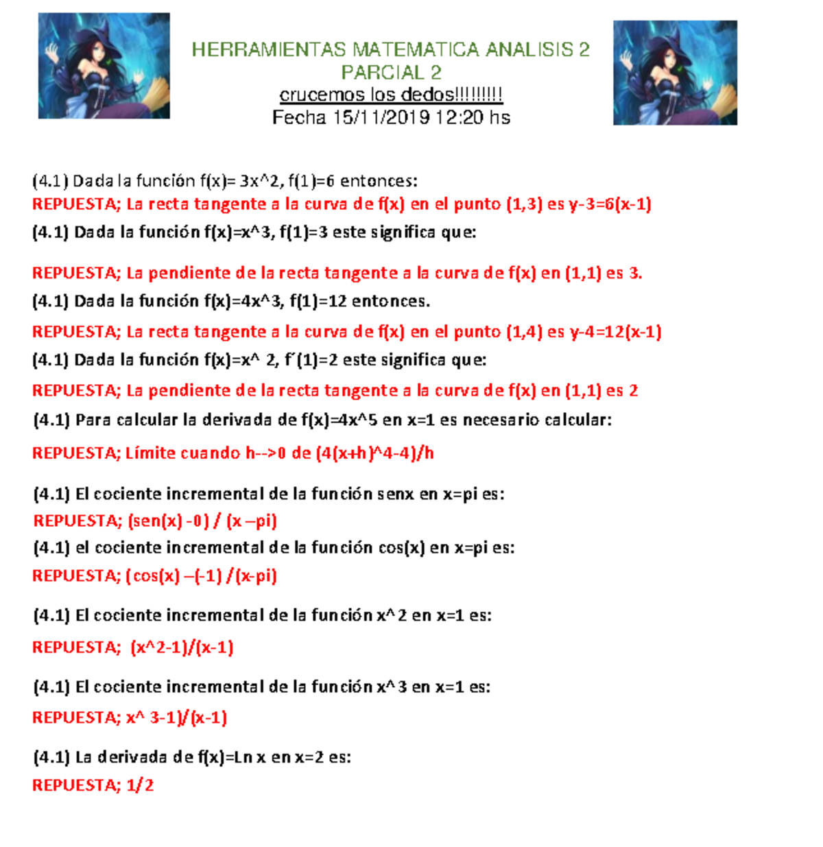 Preguntero Matematicas II Analisis 15-11-19 - Warning: TT: undefined function: 32 Warning: TT ...