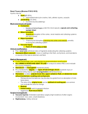 Renal condensed notes - Exam 4 Notes Condensed Labs and Diagnostics ...