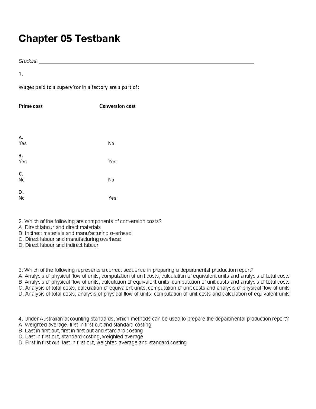 Test chapter-05- Chapter 05 Testbank Student: - Studocu