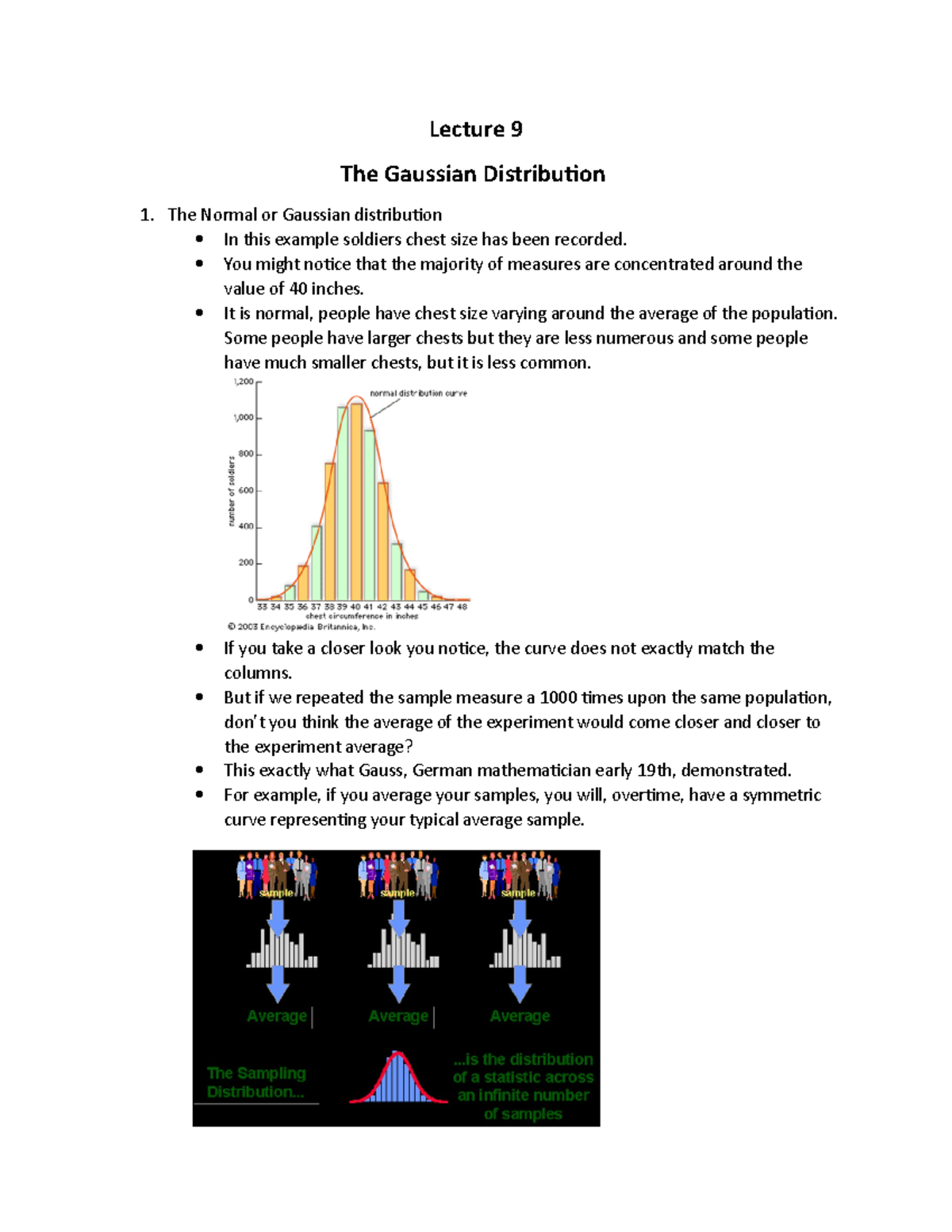 Lecture 9 - The Gaussian Distribution - Lecture 9 The Gaussian ...