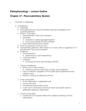 Chapter 3 - Cell Structure and Function - Pathophysiology Lecture Outline Chapter 3 – Review of ...