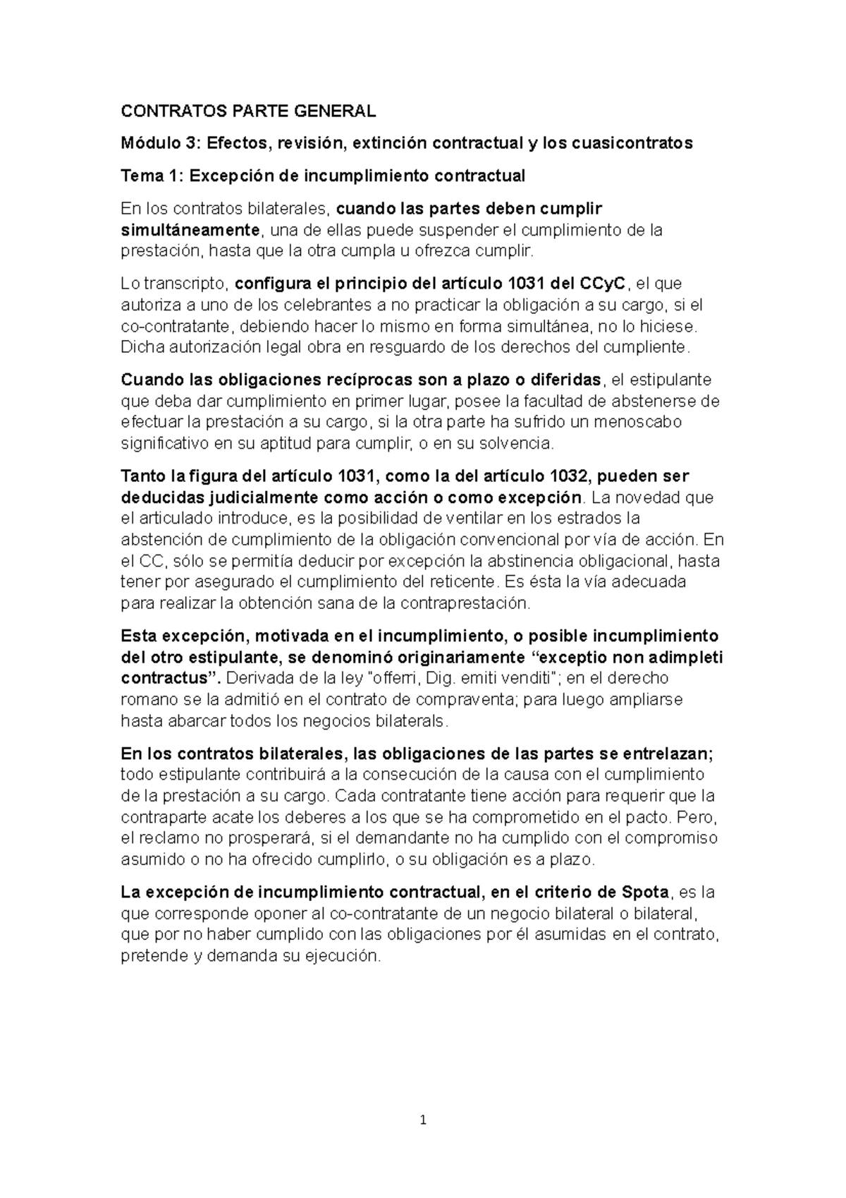 Contratos Parte General Modulo 3 - CONTRATOS PARTE GENERAL Módulo 3 ...