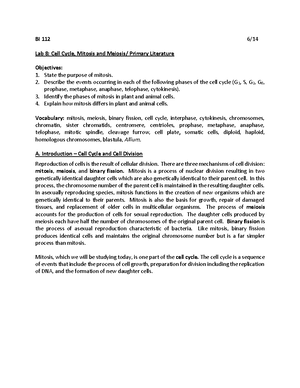 Bi112 Study Guide – exam 2 - Chapter 4: A Tour of the Cell Identify the ...