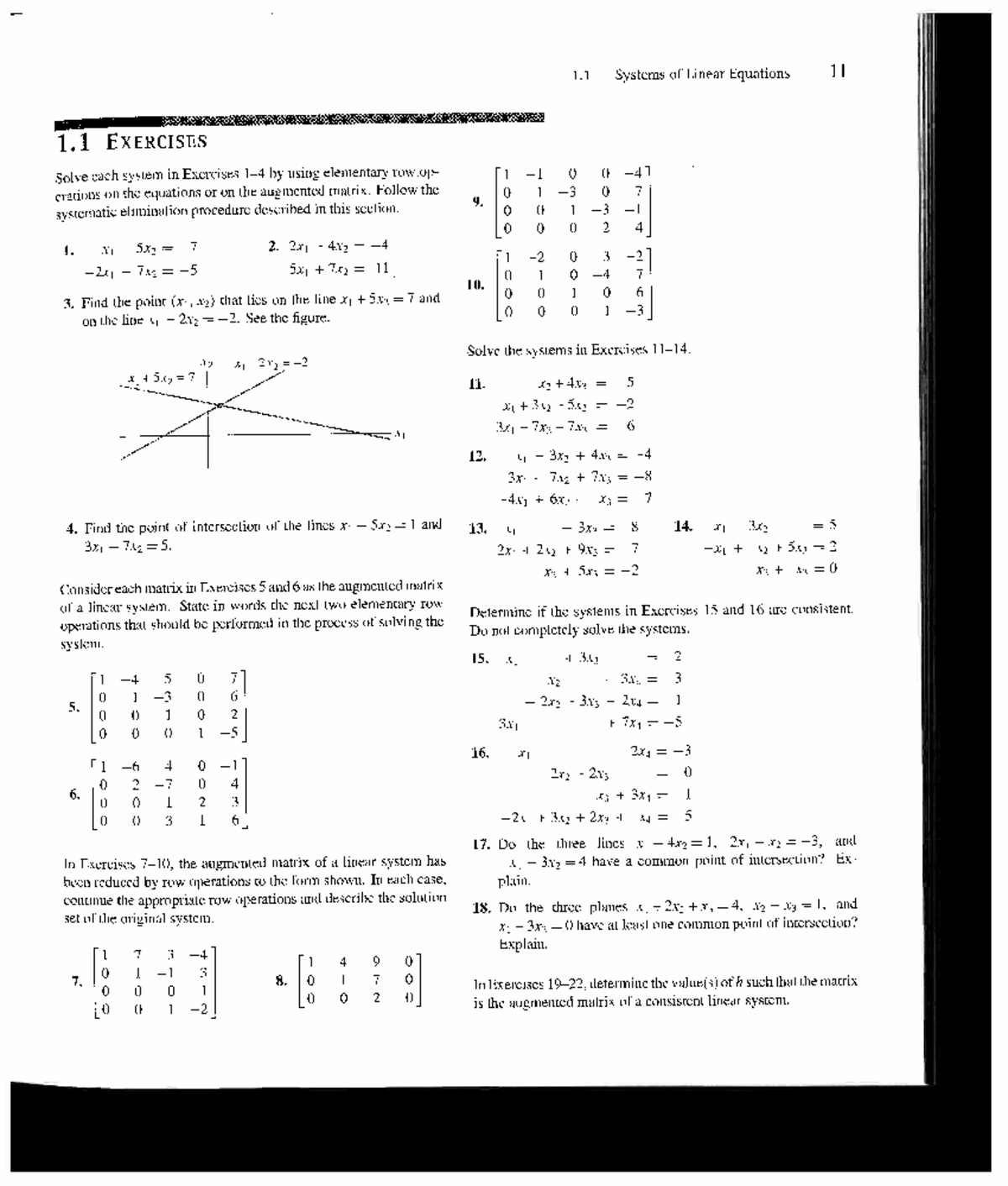 Lay-Exercises-Ch1 - 1 Systems of Linear Equations 11 1 EXERCISES Solve ...
