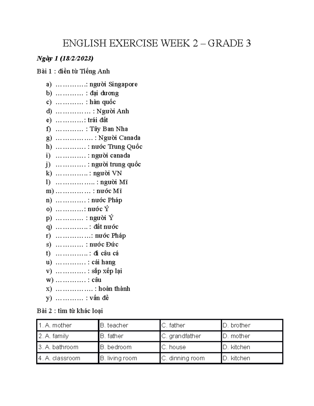 English Exercise WEEK 2 ENGLISH EXERCISE WEEK 2 GRADE 3 Ng y 1 18 english-exercise-week-2-english-exercise-week-2-grade-3-ng-y-1-18