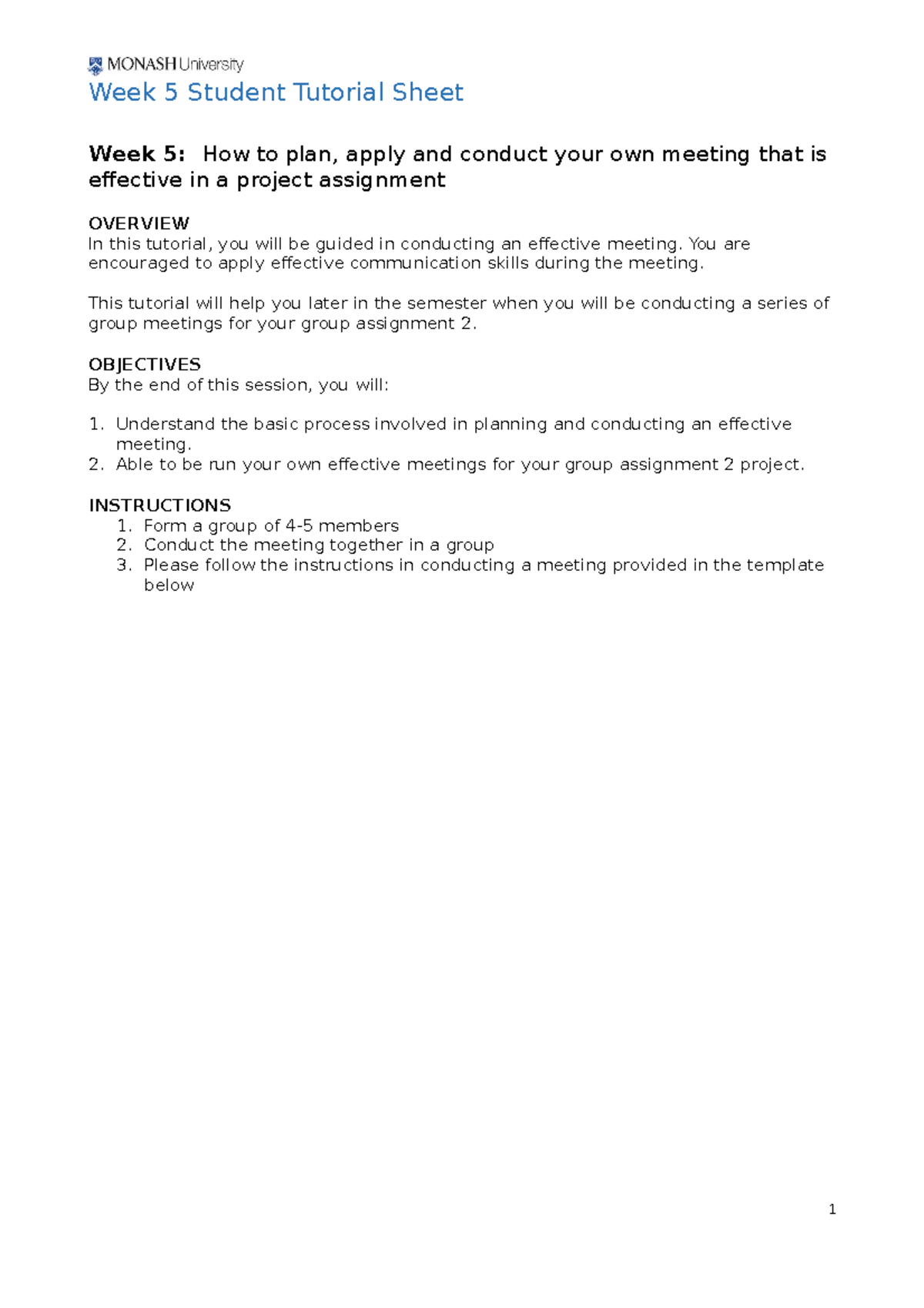FIT1055 W5 Tutorial sheet S1,2022 - Week 5 Student Tutorial Sheet Week ...