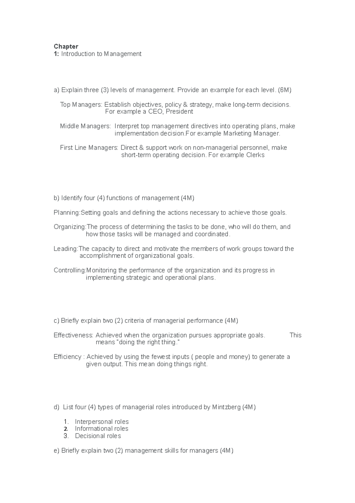 MGT Tutorial Question - Yeet the yote - Chapter 1: Introduction to ...