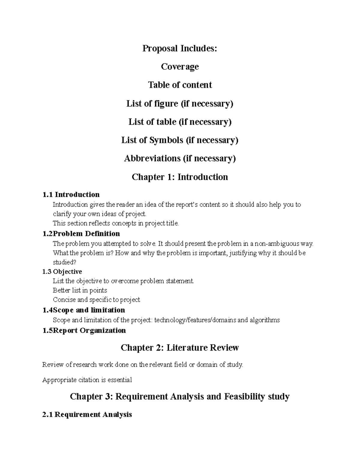 Proposal - My project report - Proposal Includes: Coverage Table of ...