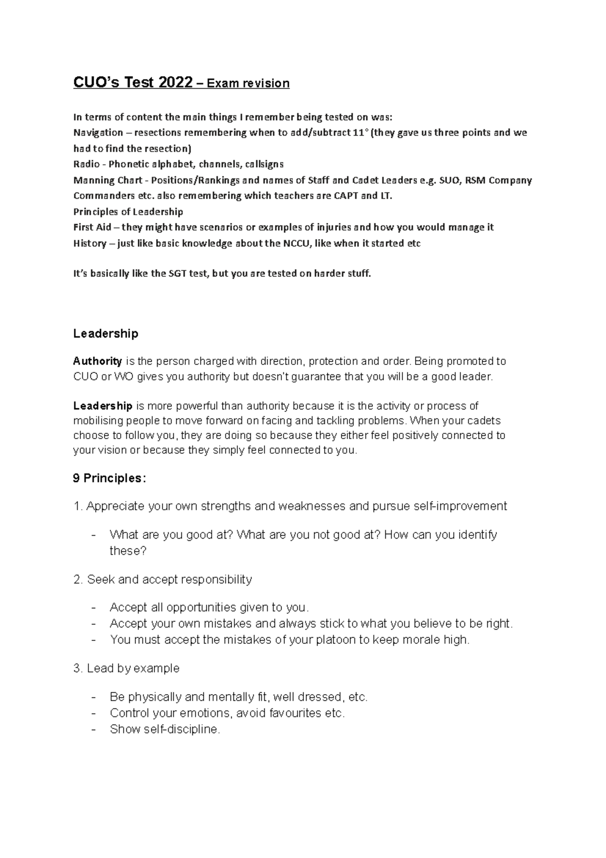 CUO's Study Notes[ 47] - CUO’s Test 2022 – Exam revision In terms of ...