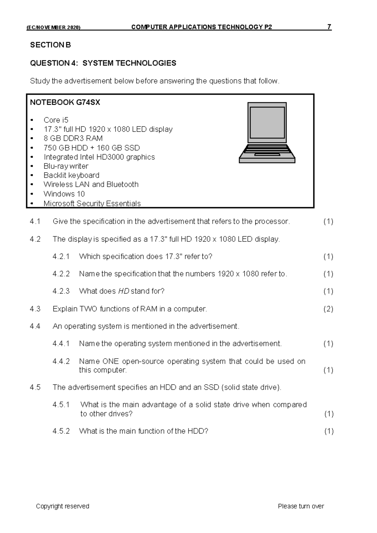 Algogvhb,jhbhjbhjb - (EC/NOVEMBER 2020) COMPUTER APPLICATIONS ...