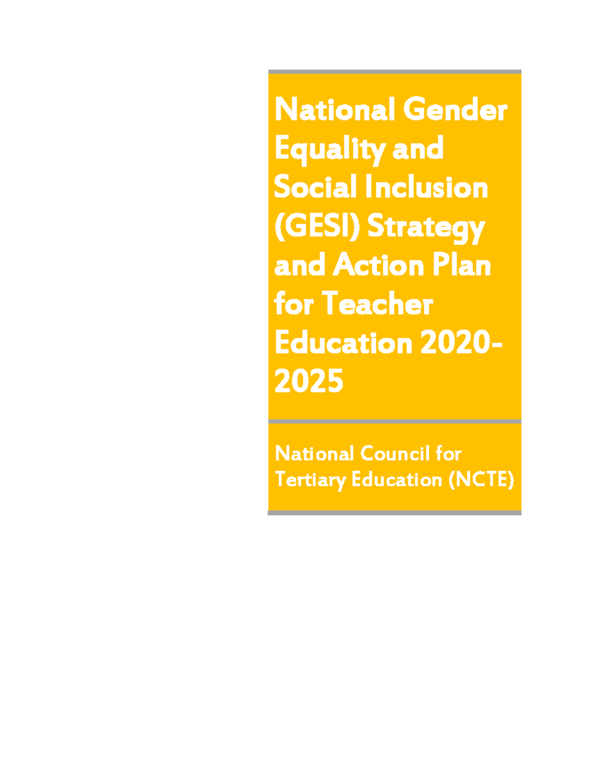 Gender Equality and Social Inclusion (GESI) Strategy and Action Plan ...