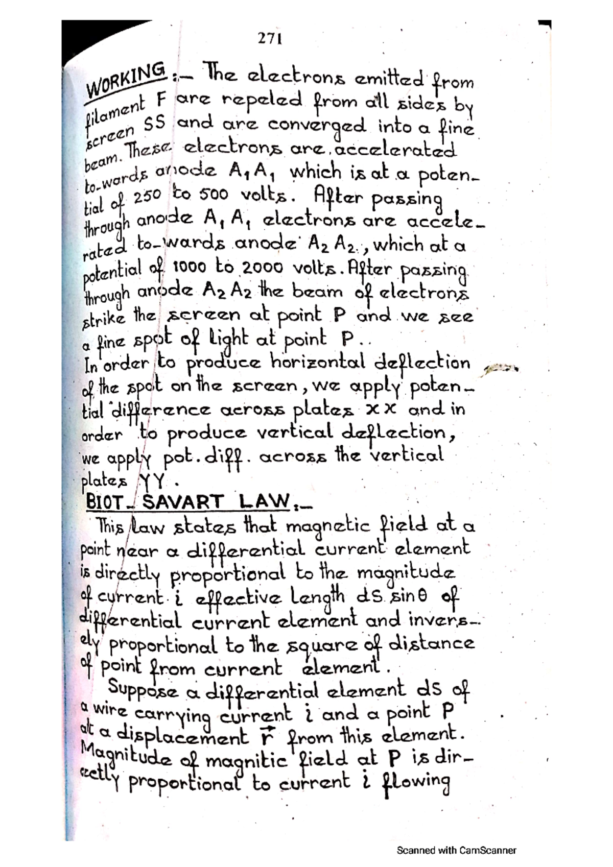 Biot savert , Amperer,s Law - applied physics - Studocu