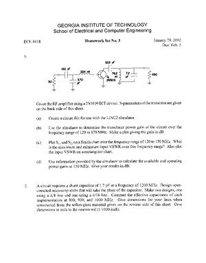 Hw1 sp02 - Homework Solutions - ECE 4418 - Studocu