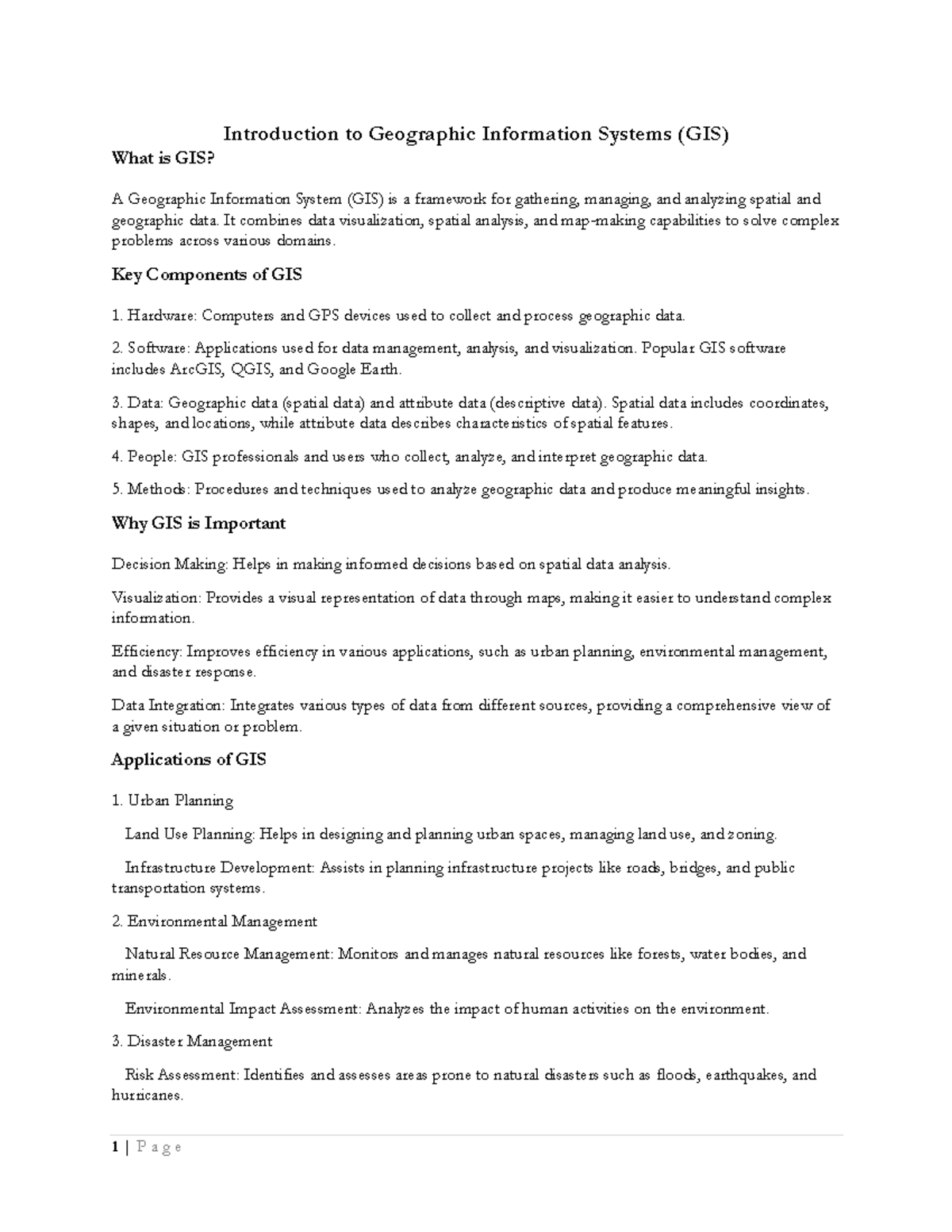 Introduction to Geographic Information Systems - It combines data ...