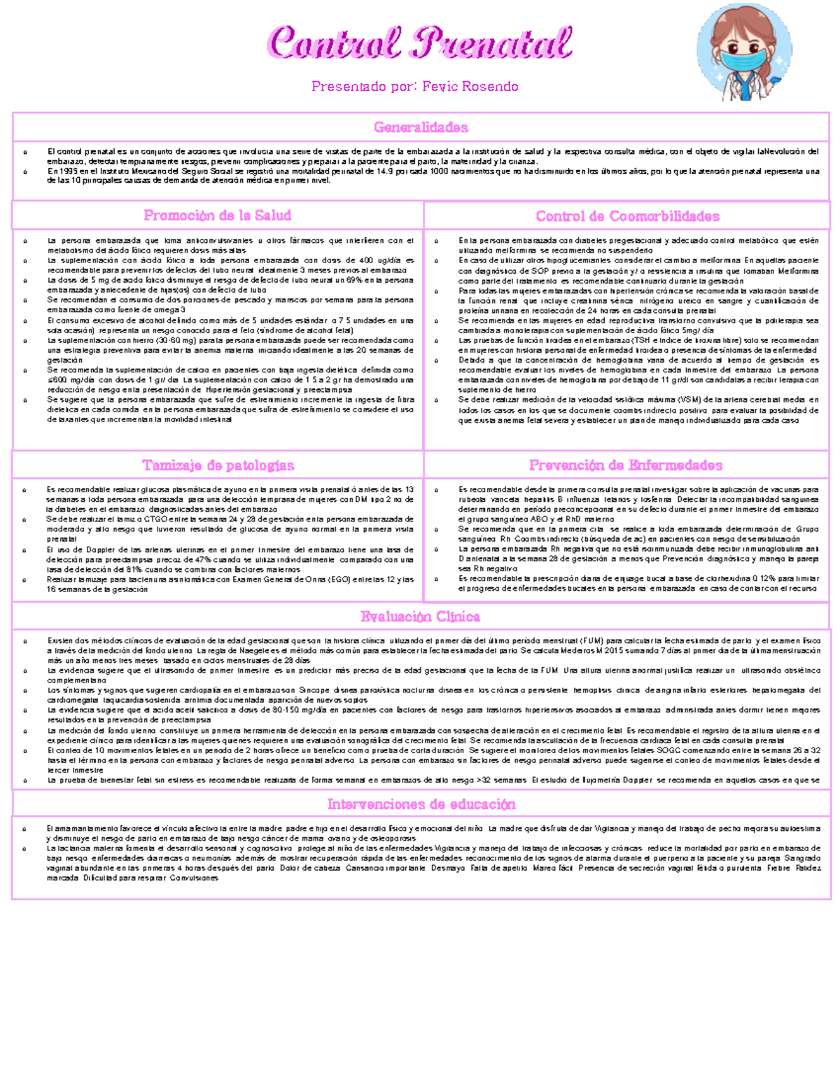 Control Prenatal. GPC - Un resumen de la GPC - Control Prenatal ...