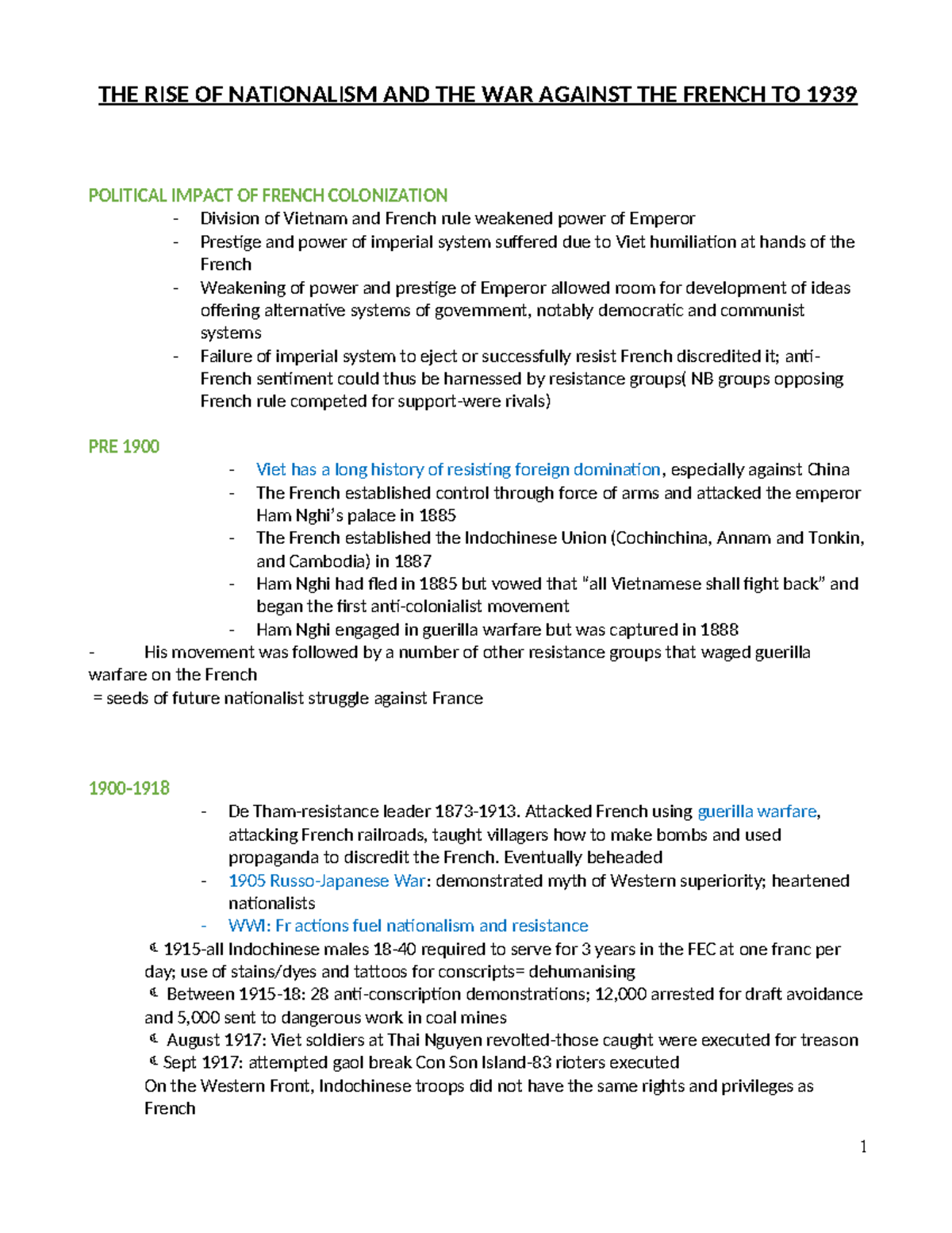 Rise of nationalism - modern notes - THE RISE OF NATIONALISM AND THE ...