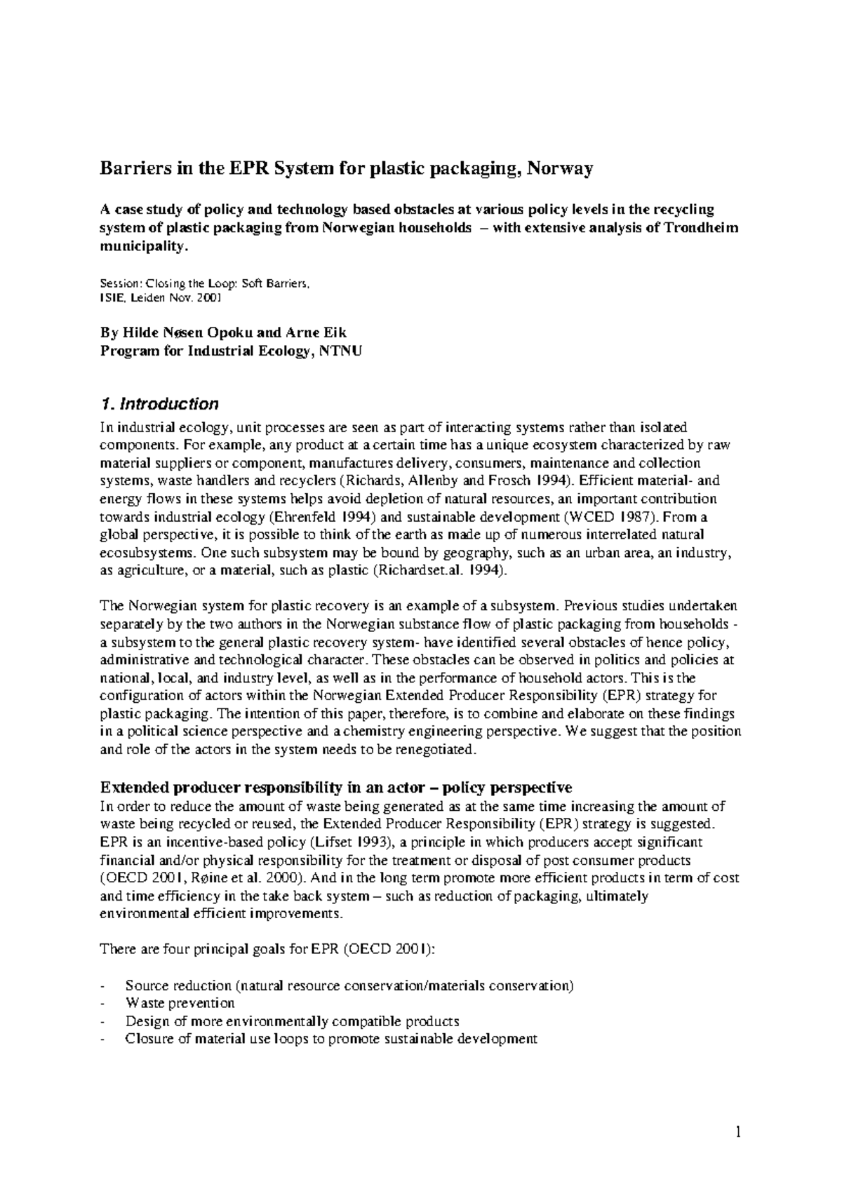 122178 Fulltext 01 - sassas - Barriers in the EPR System for plastic ...