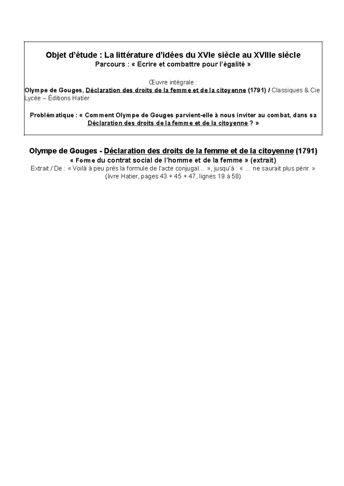3) OE1 EL3 EAF Od Gouges DDFC Forme du contrat social de l'homme et de ...