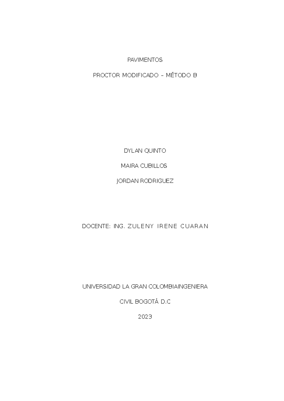 Laboratorio Proctor Modificado Y CONO Y Arena - PAVIMENTOS PROCTOR ...