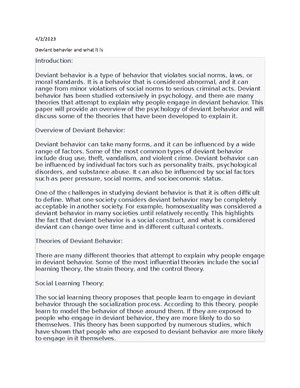 10 important people you need to know about deviant behavior - 4/2/ 10 ...