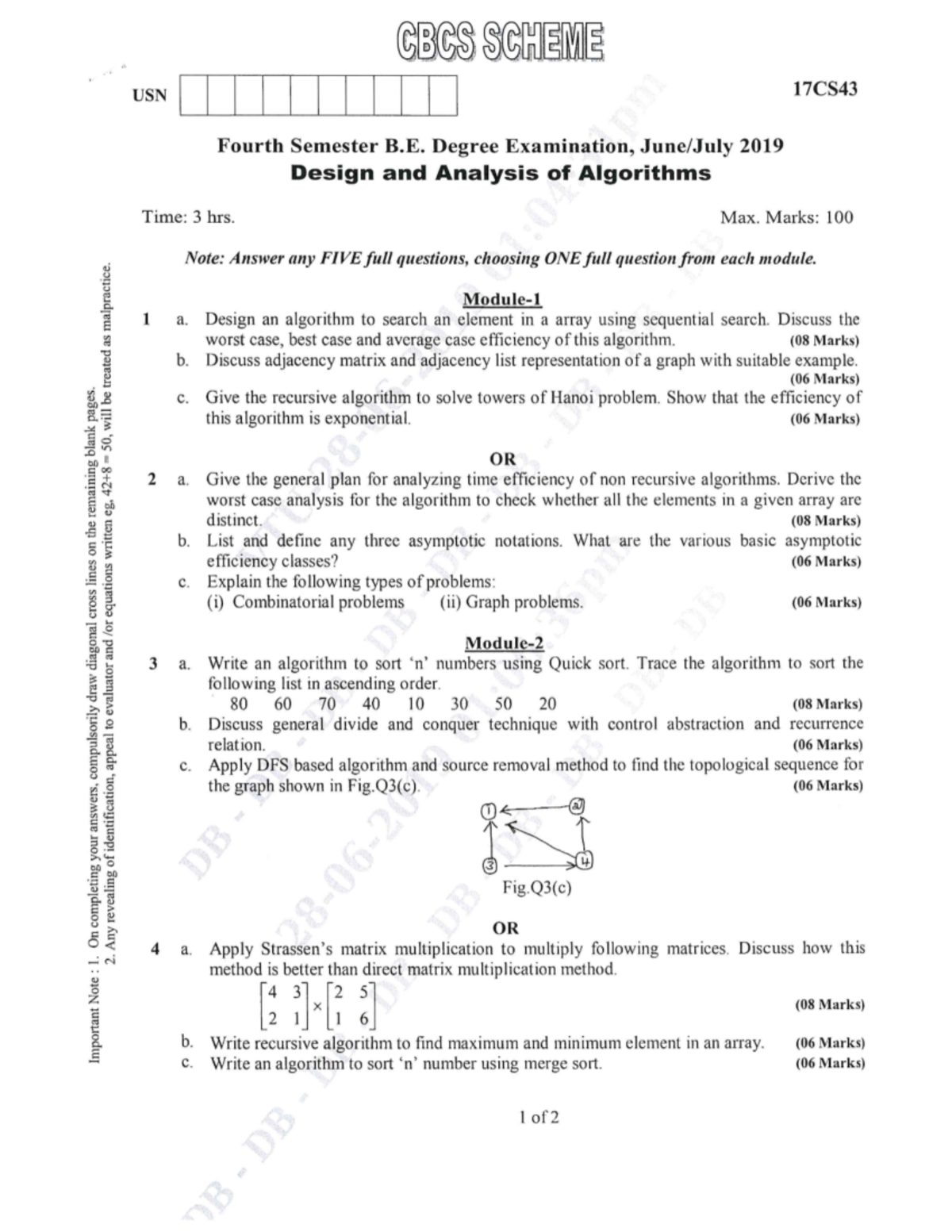 4th Semester CS Question Papers June - July 2019 - Information science ...