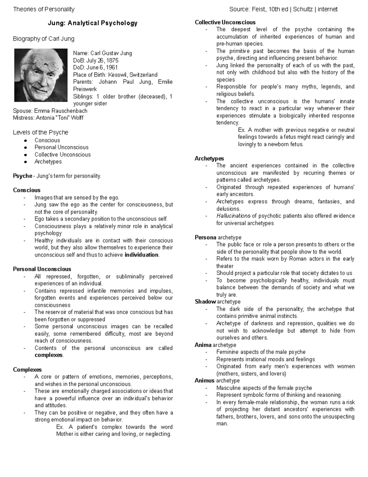 Chap 4 ToP Jung Analytical Psych - Theories of Personality Source ...