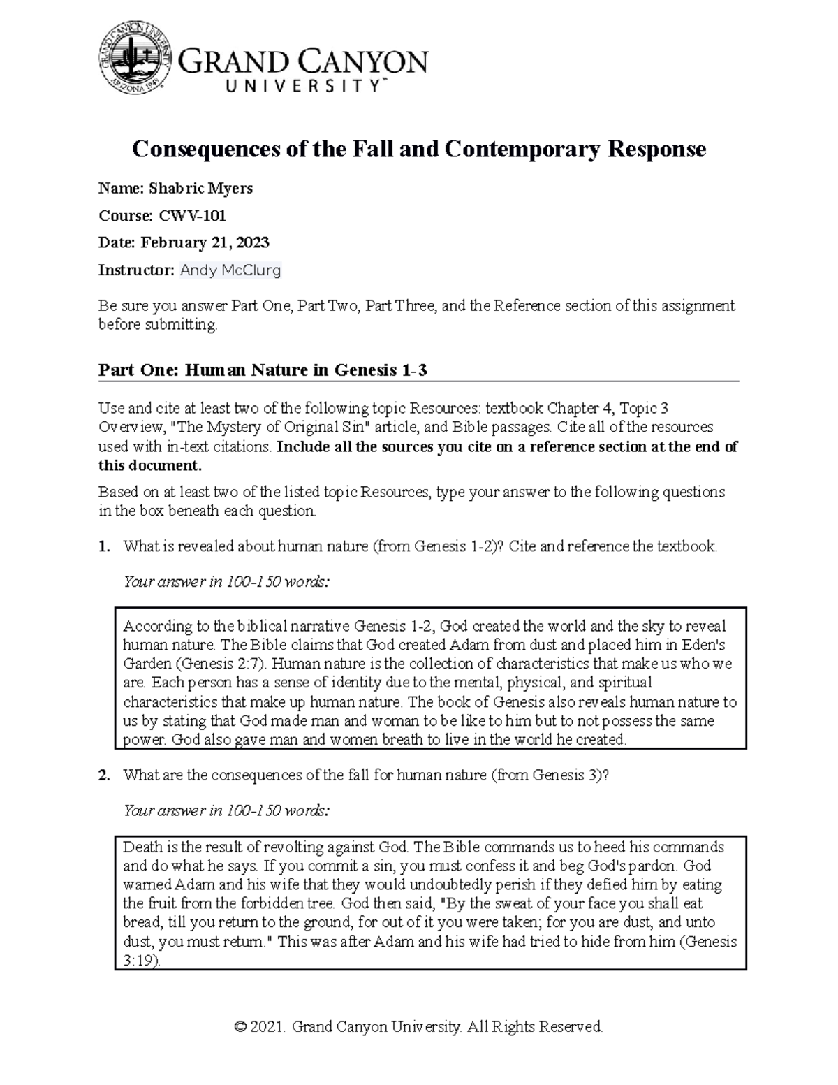 CWV 101 301 RS T3Conseq Of The Fall Contemporary Response Online ...