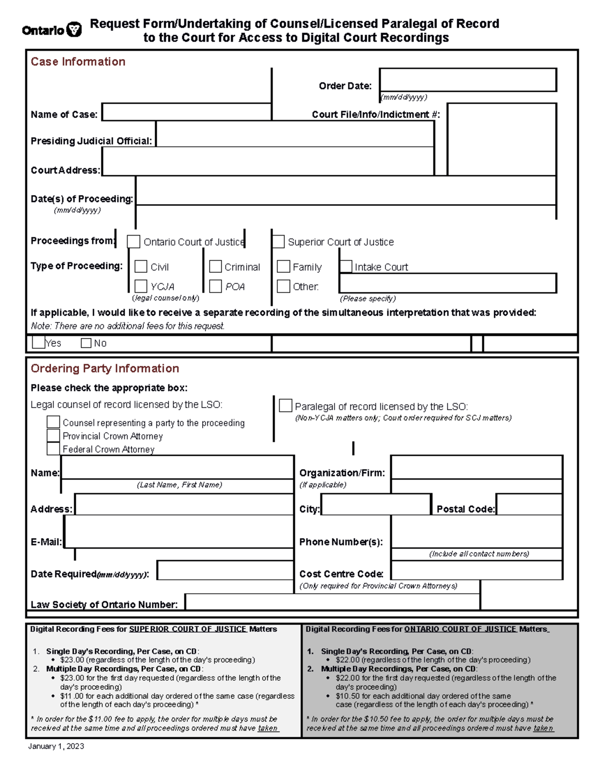 Undertaking Counsel Paralegal Access DRD - Request Form/Undertaking of ...