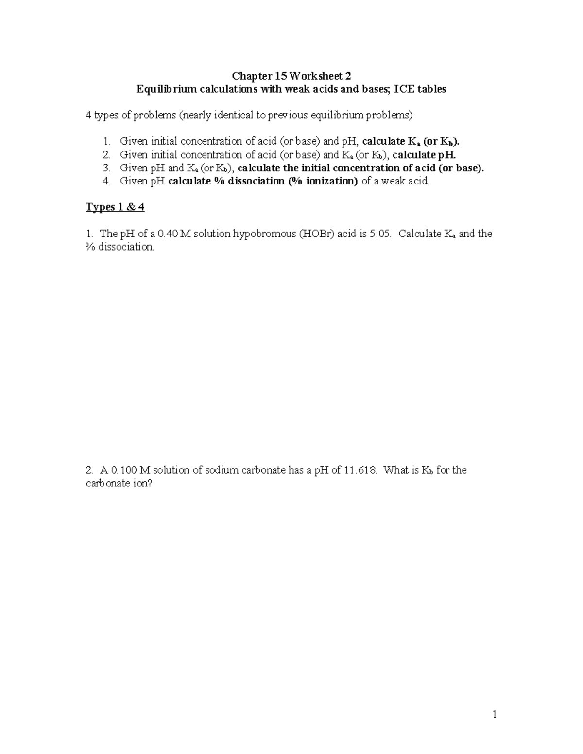 T7yb8ry8rrvvtygf - Chapter 15 Worksheet 2 Equilibrium calculations with ...