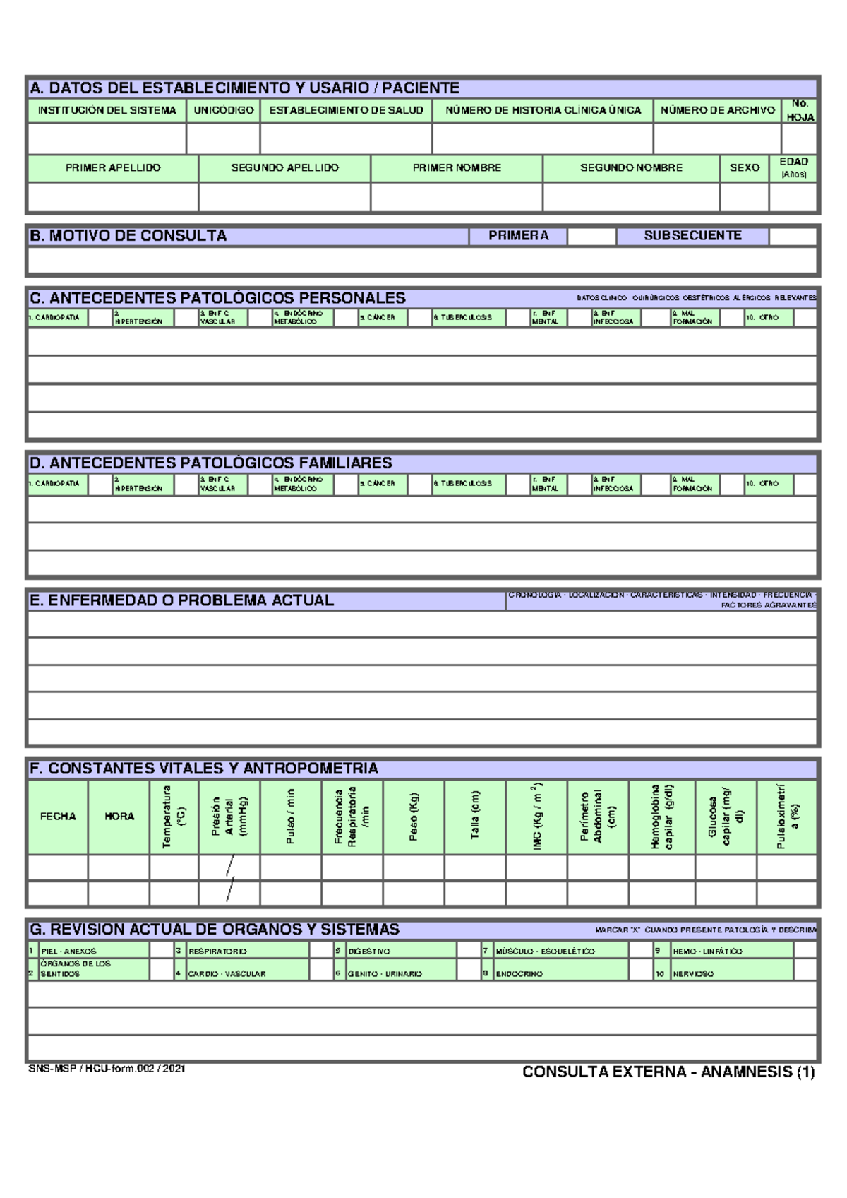 2.-002 Consulta Externa ( Anamnesis-EX Fisico - Prescripciones) 2 - 1 3 ...