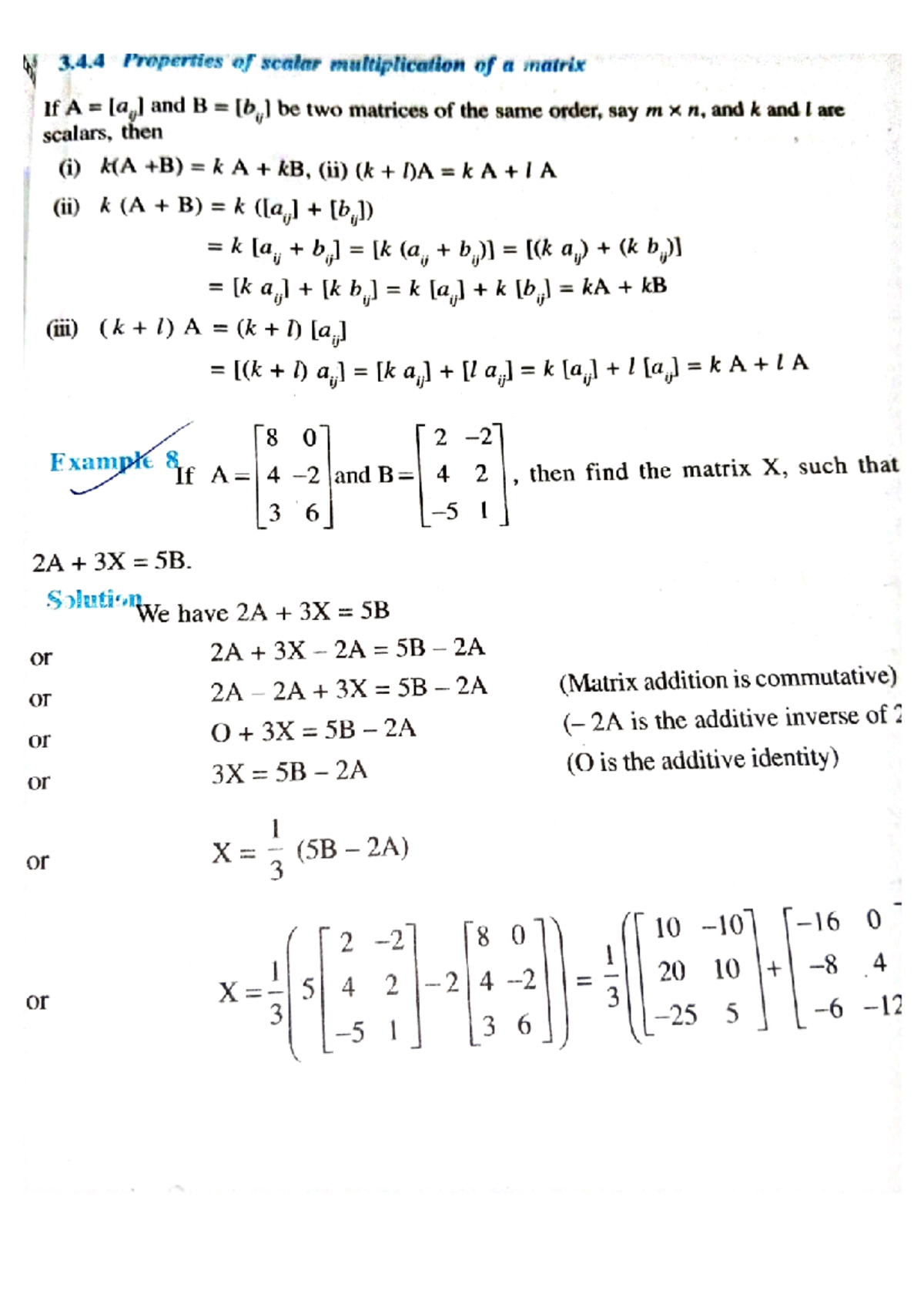 Property's of scalar multiplication of a matrix - National Open ...