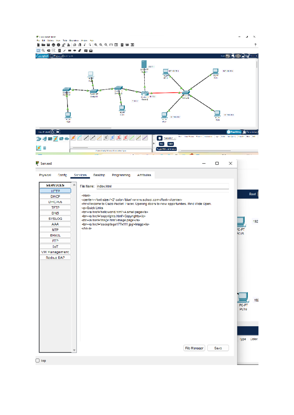 Ca3 - ...... - Cisco Packet Tracer O X File Edit Options View Tools Extensions Window Help F A B ...