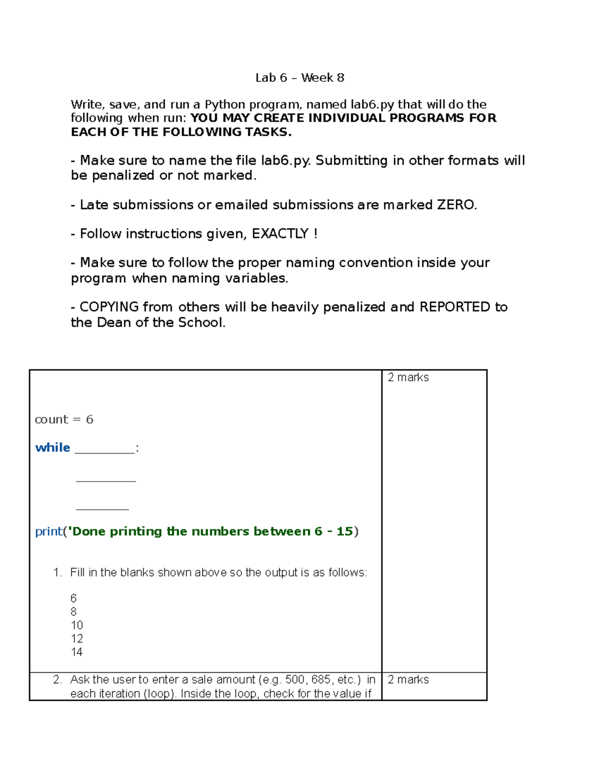 Lab 6- week8 -cnet232-1-s23 - Studocu