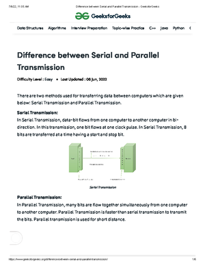 Difference between Synchronous and Asynchronous Transmission - Geeksfor Geeks - Difficulty Level ...