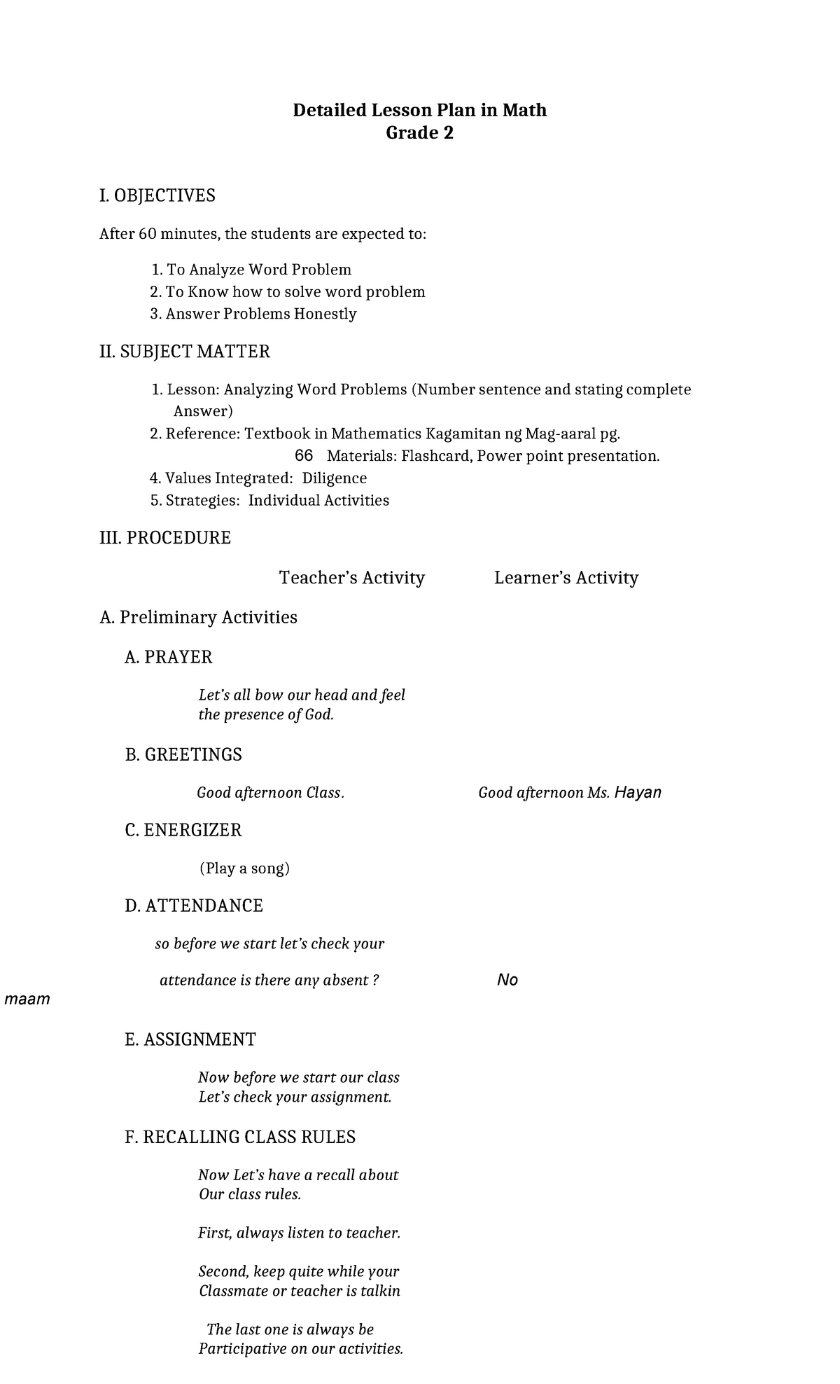 Share Detailed Lesson Plan in Math - Detailed Lesson Plan in Math Grade ...