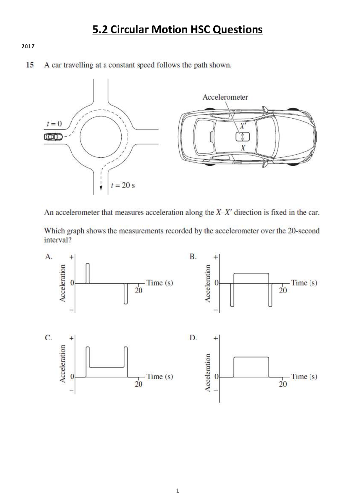 PHY - Mod 5 Circular Motion HSC Questions - 5. 2 Circular Motion HSC ...
