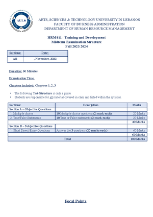 Chapter 01 - test bank - Human Resource Management, 15e (Dessler ...