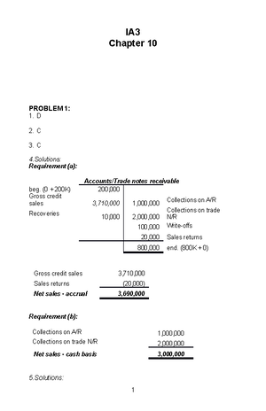 IA3 Chapter-9 Interim Financial Reporting - IA Chapter 9 PROBLEM 1: 1 ...